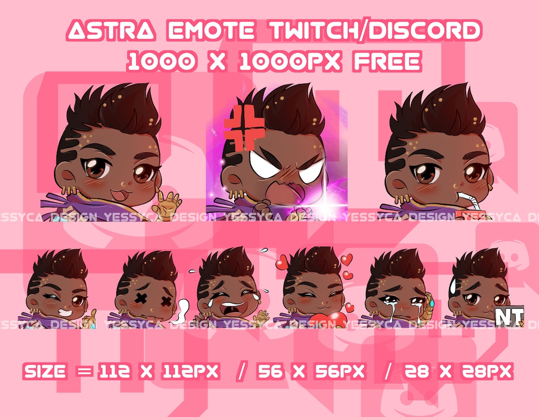 Cute Astra Valorant Emotes Bundle With Various Unique Expressions for ...
