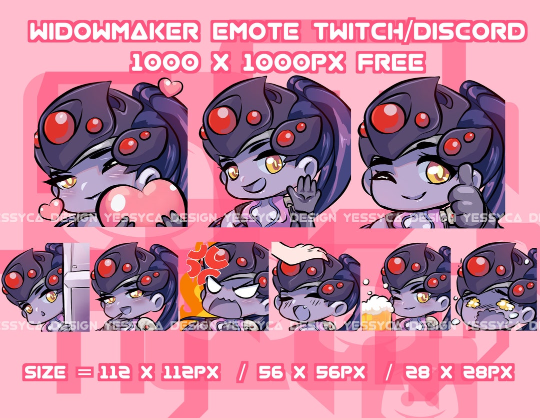 Cute Widowmaker Overwatch2 Emotes Bundle With Various Unique ...