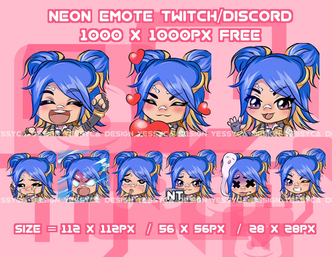 Neon Valorant Emotes Bundle: Twitch/discord Streamer Pack (digital ...