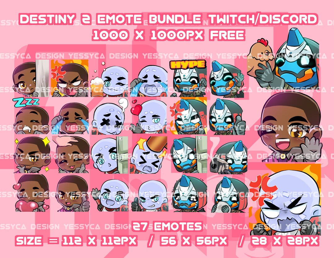 Destiny 2 Emotes Mega Bundle: Twitch/discord Streamer Pack (digital ...