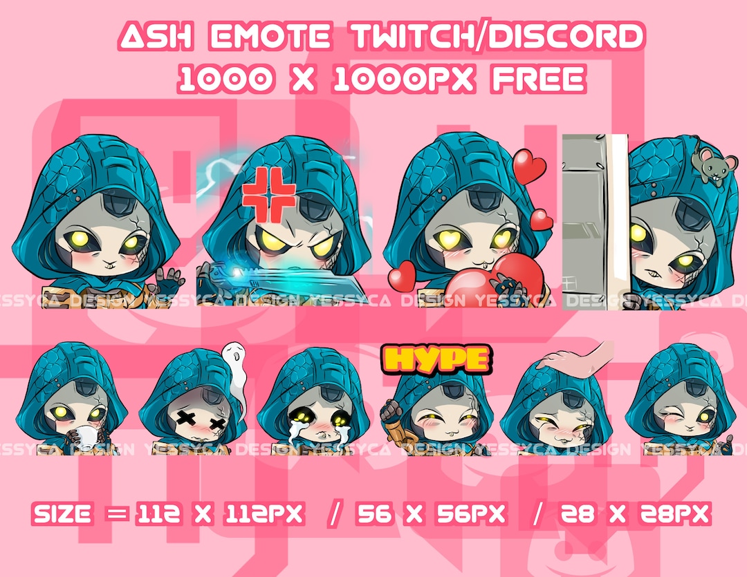 Cute Ash Apex Legends Emotes Bundle With Various Unique Expressions for ...