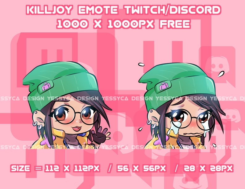 Cute Killjoy Valorant Emotes With 2 Unique Expressions for - Etsy