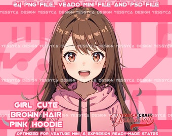 Girl Pngtuber Blonde Hair School Uniform PNG Tuber Streaming Avatar ...