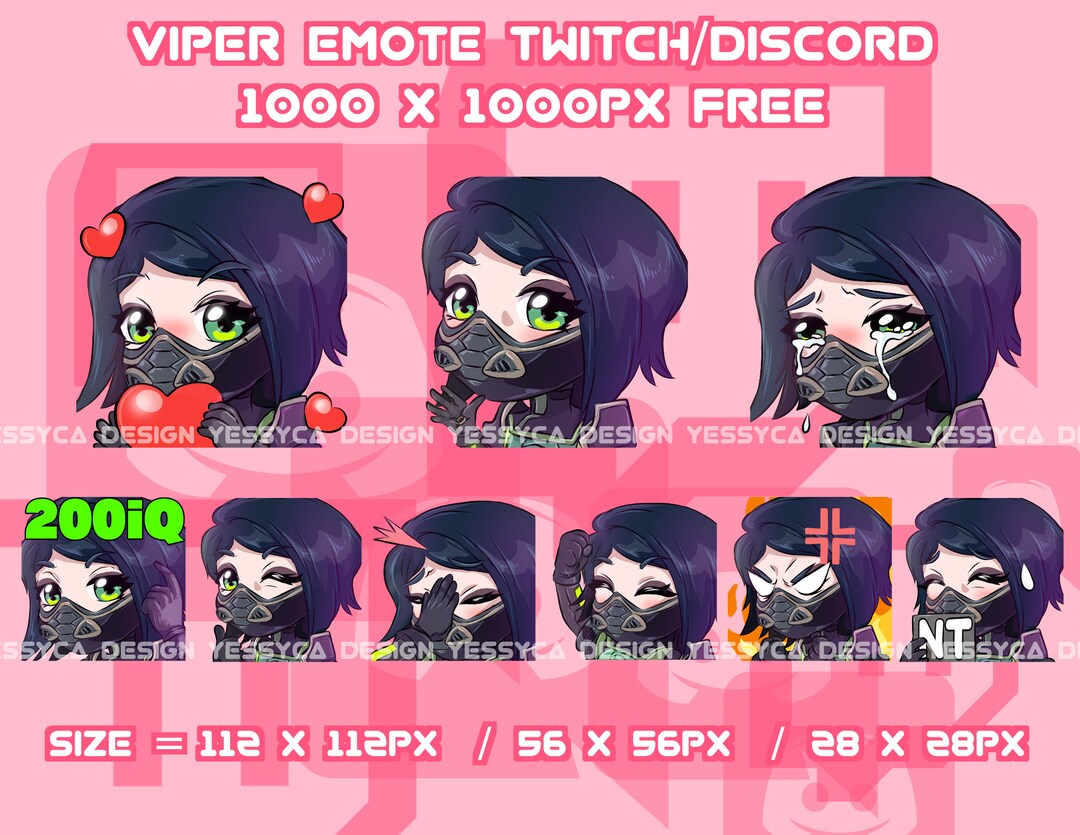 Cute Viper Valorant Emotes Bundle With Various Unique Expressions for ...