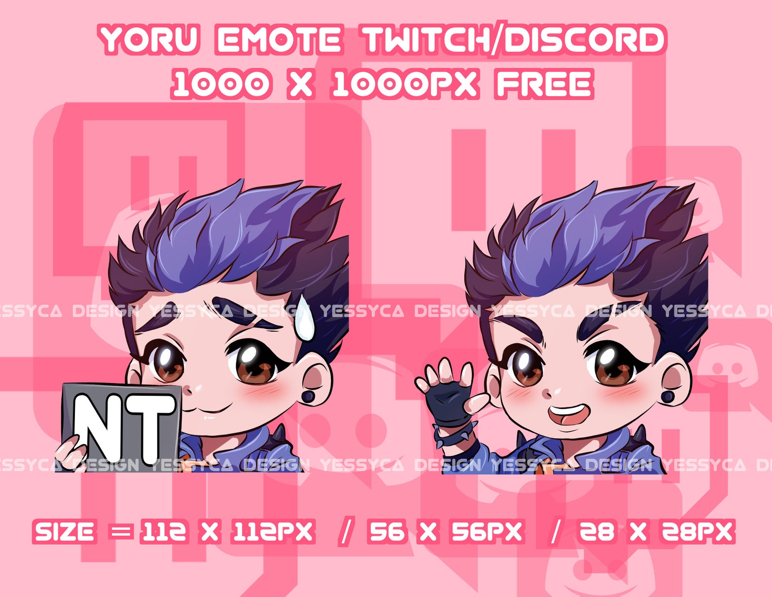 Cute Yoru Valorant Emotes With 2 Unique Expressions for Professional ...