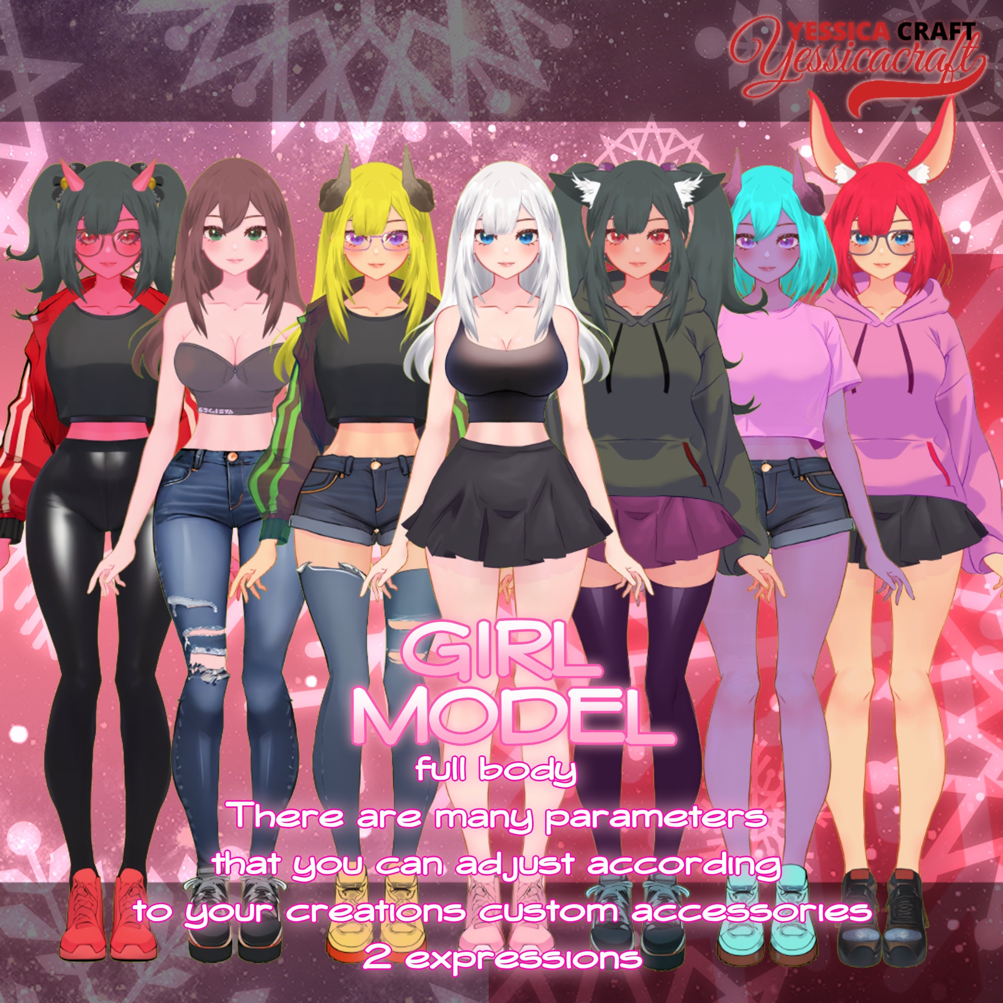 Live2d Vtuber Model for Commercial Use Cute Girl Customizable - Etsy Australia