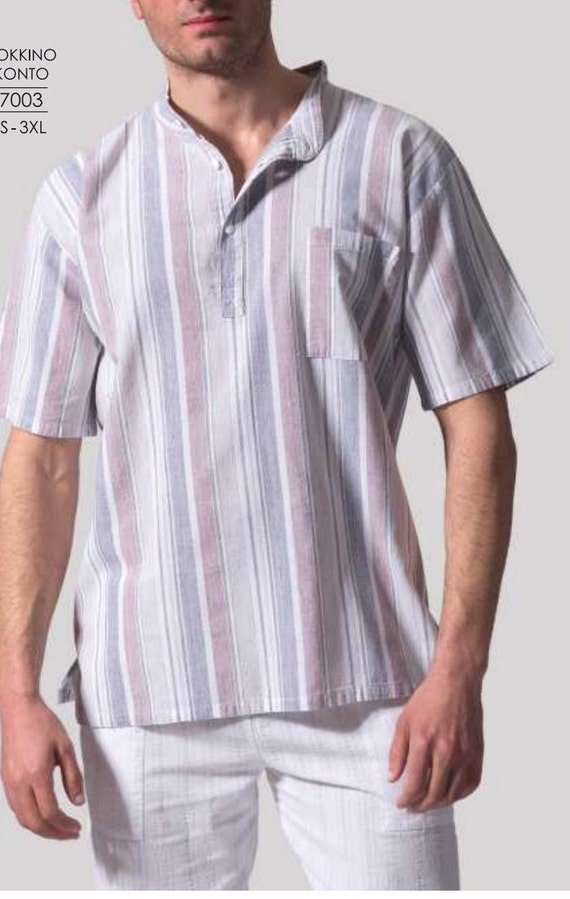 Men's Greek Shirt Made From Cotton - Etsy
