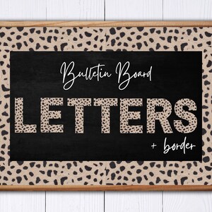 Cheetah Bulletin Board Letters, A-Z, Numbers, Classroom Decor, Cheetah ...