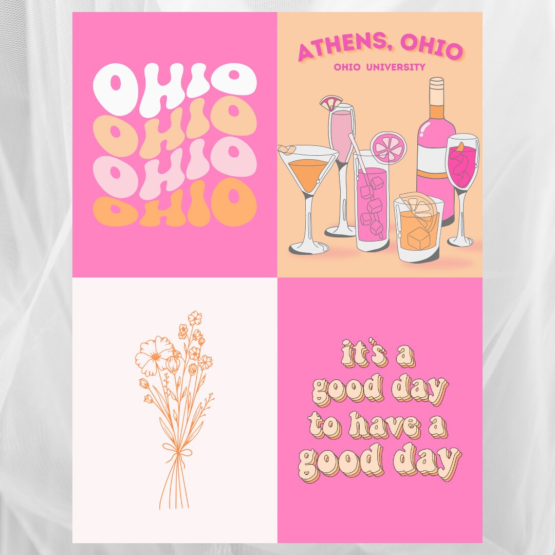 Bundle | Ohio University Decor Items | Dorm Room Decor Bundle | Hot ...