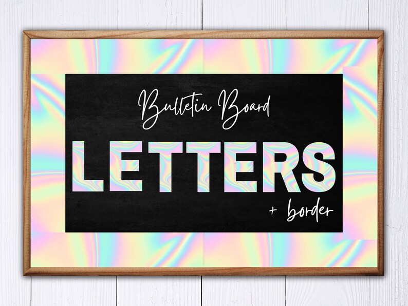 Rainbow Bulletin Board Letters and Border A-Z Numbers - Etsy