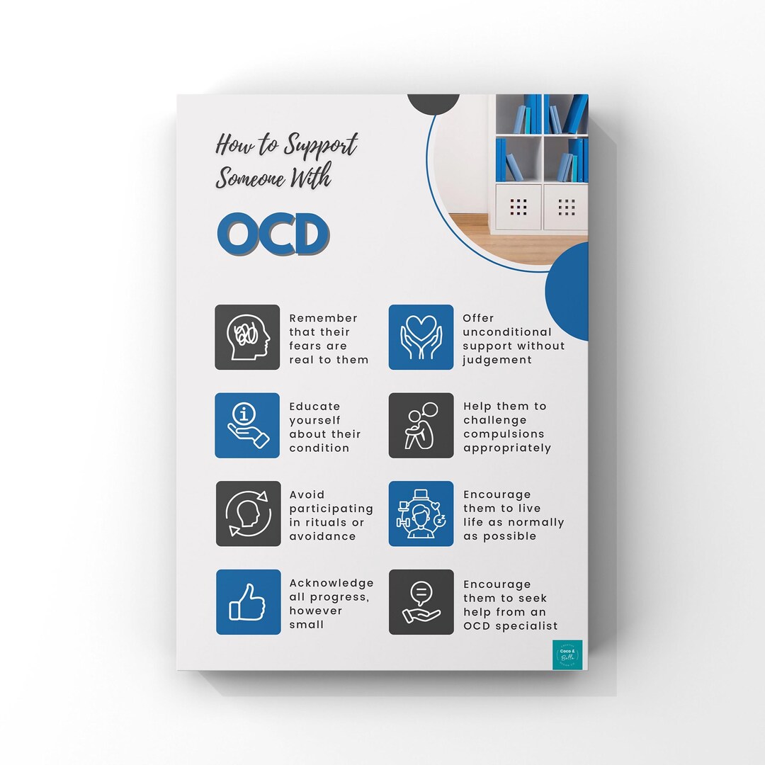 How to Support Someone With OCD Poster | Mental Health Awareness ...