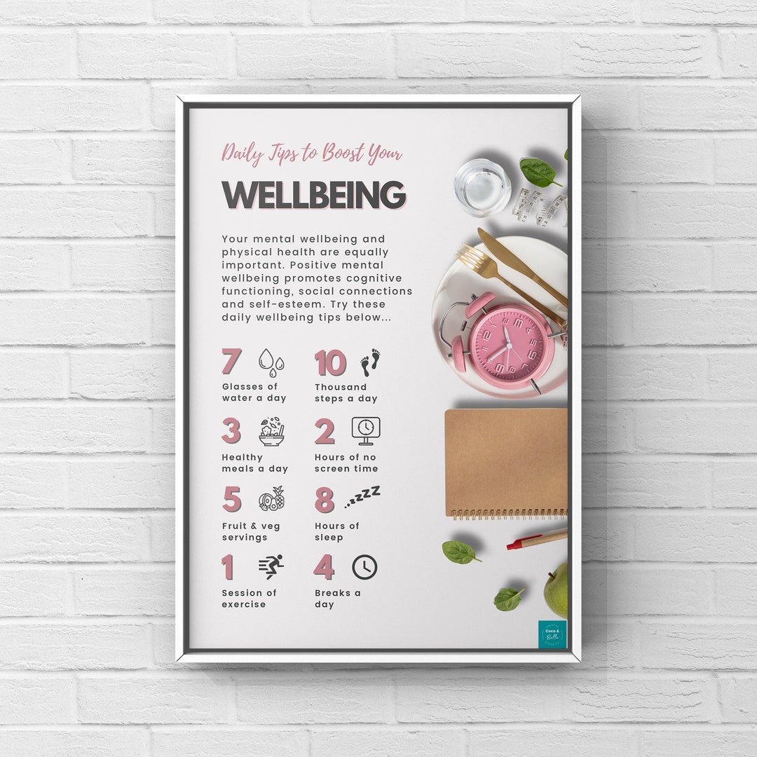 Wellbeing Tips Poster | Psychology | Self Help | Mental Health ...