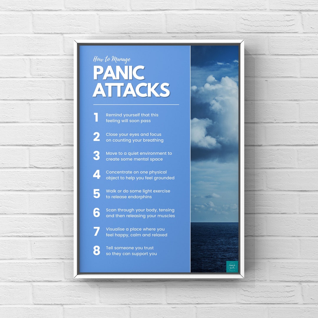 How to Manage Panic Attacks Poster Mental Health Strategies Psychology ...