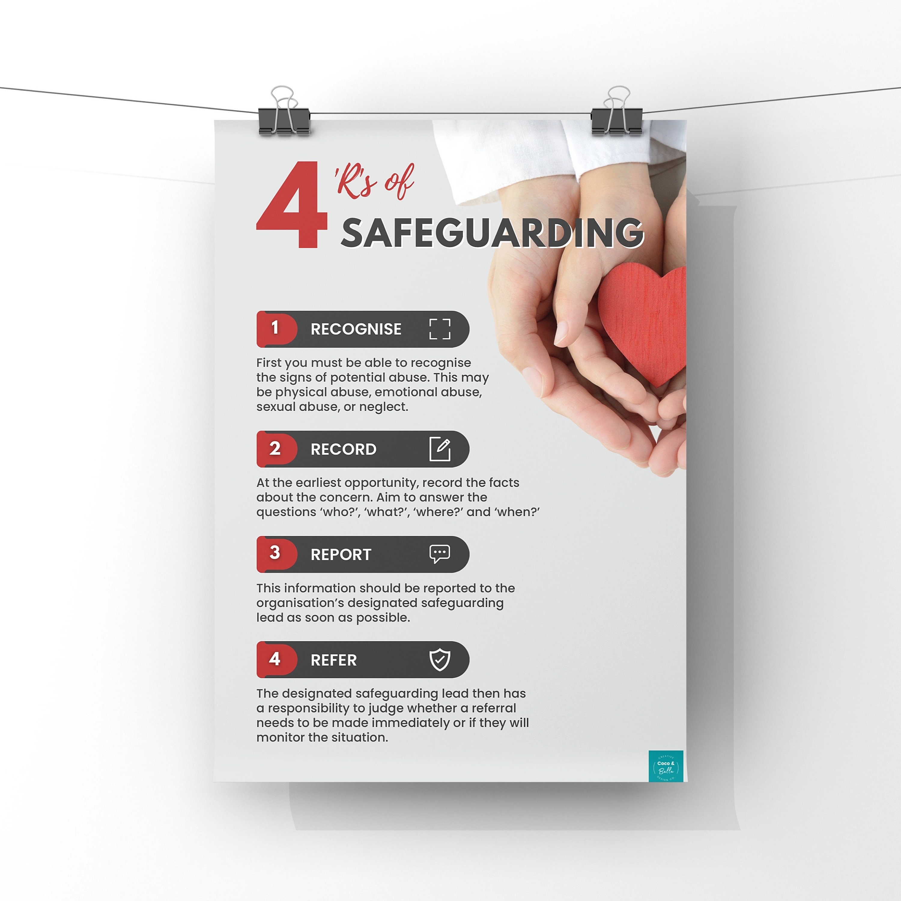 The 4 'r's of Safeguarding Poster Education Poster Child Protection ...