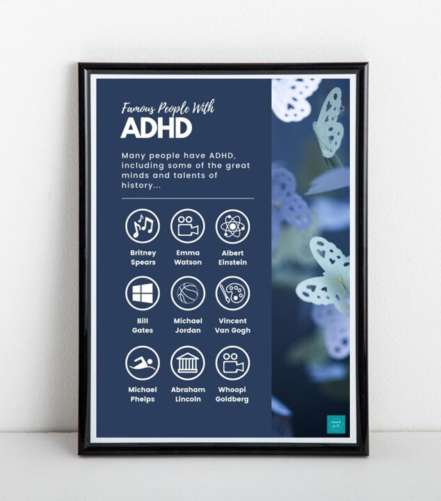 Famous People With ADHD Poster SEND Inclusion Diversity ADD - Etsy UK