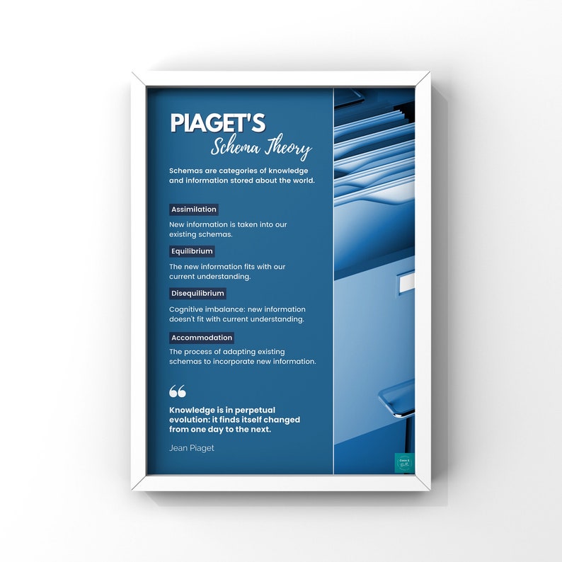 Piaget's Schema Theory Poster Developmental Psychology - Etsy
