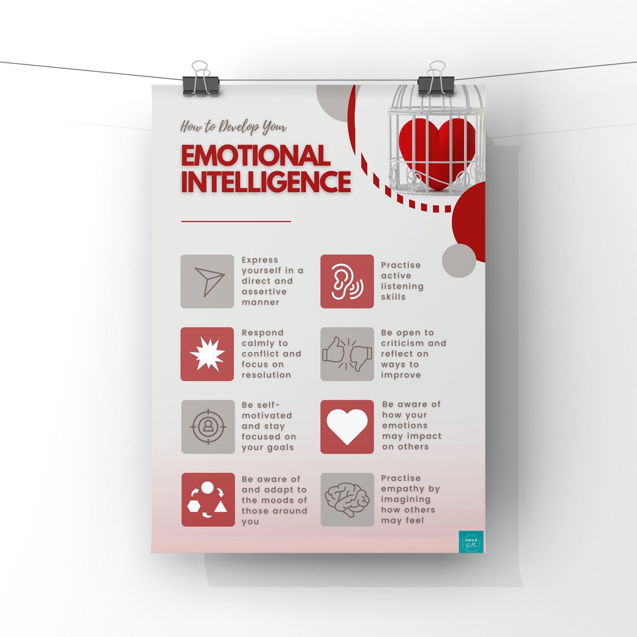Emotional Intelligence Poster | Self Help | Psychology | Mental ...