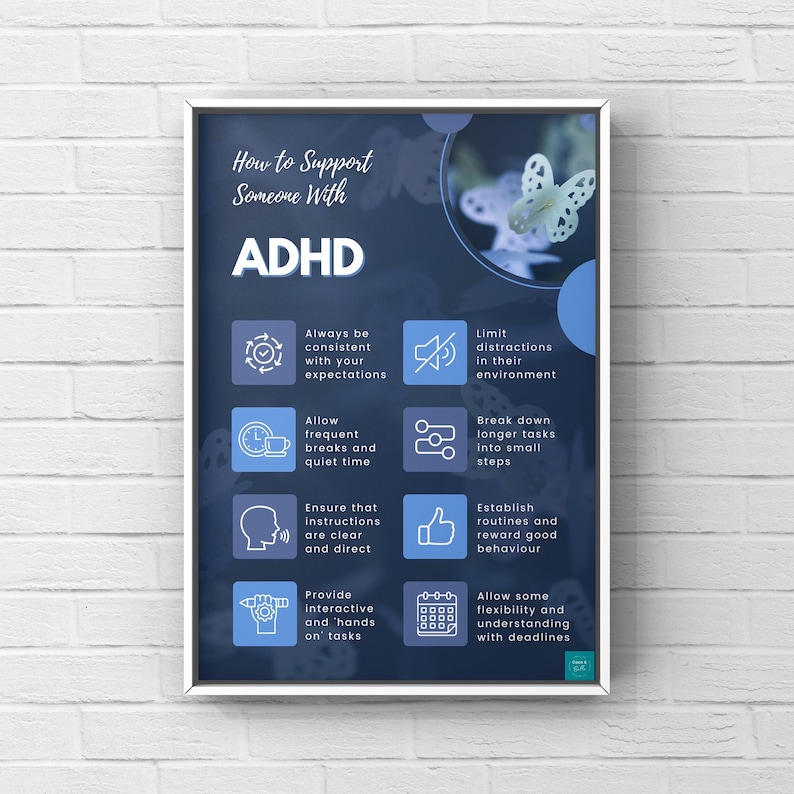 How to Support Someone With ADHD Poster | SEND Inclusion Diversity ...