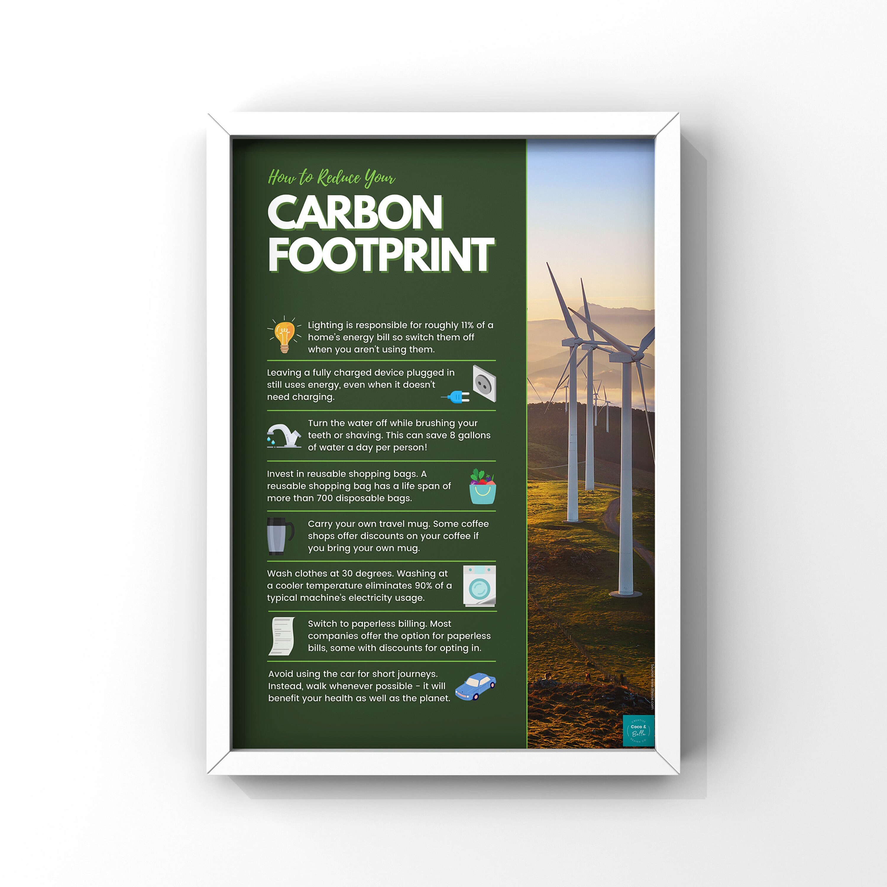 How to Reduce Your Carbon Footprint Poster | Sustainability ...