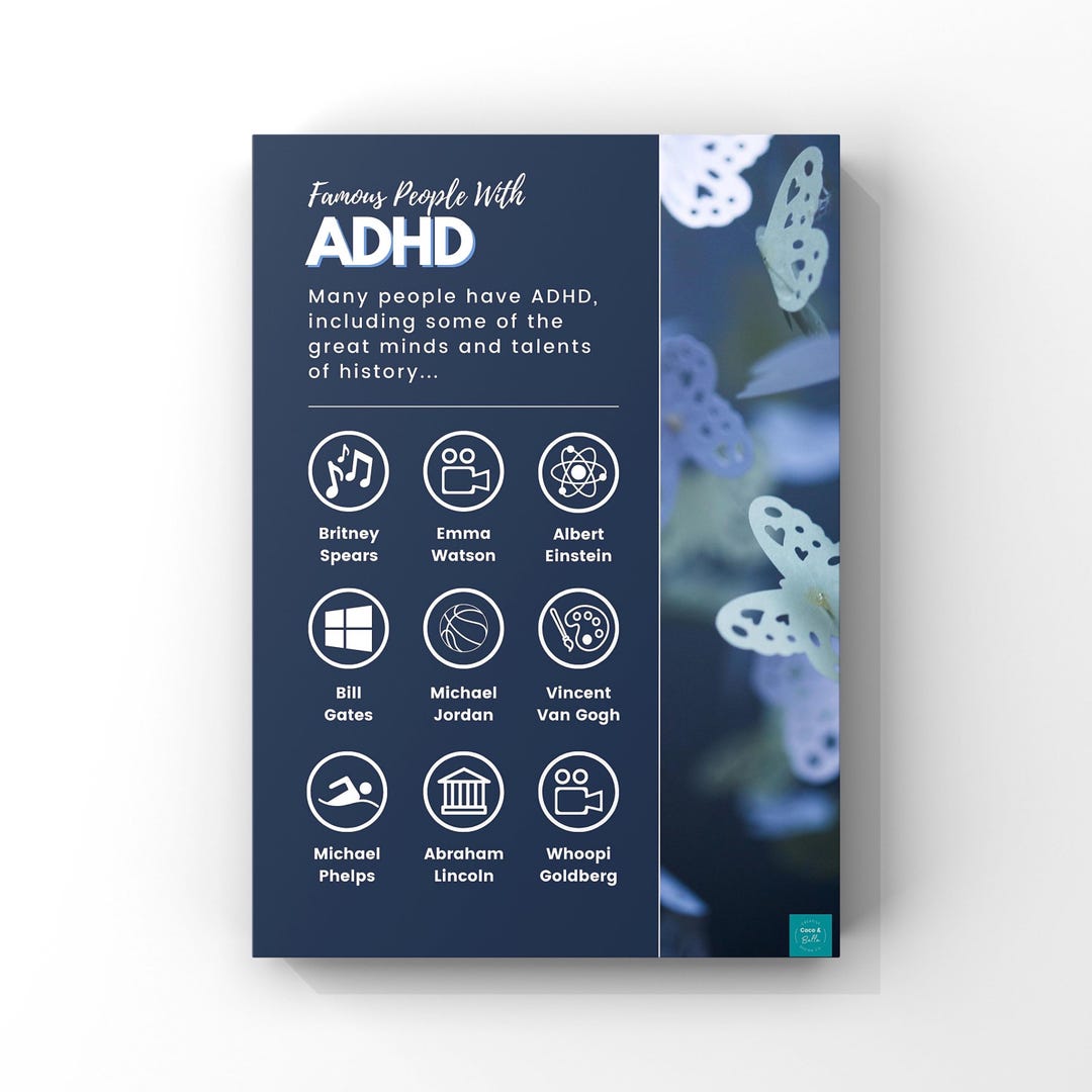 Famous People With ADHD Poster | ADD SEND Inclusion Diversity Awareness ...