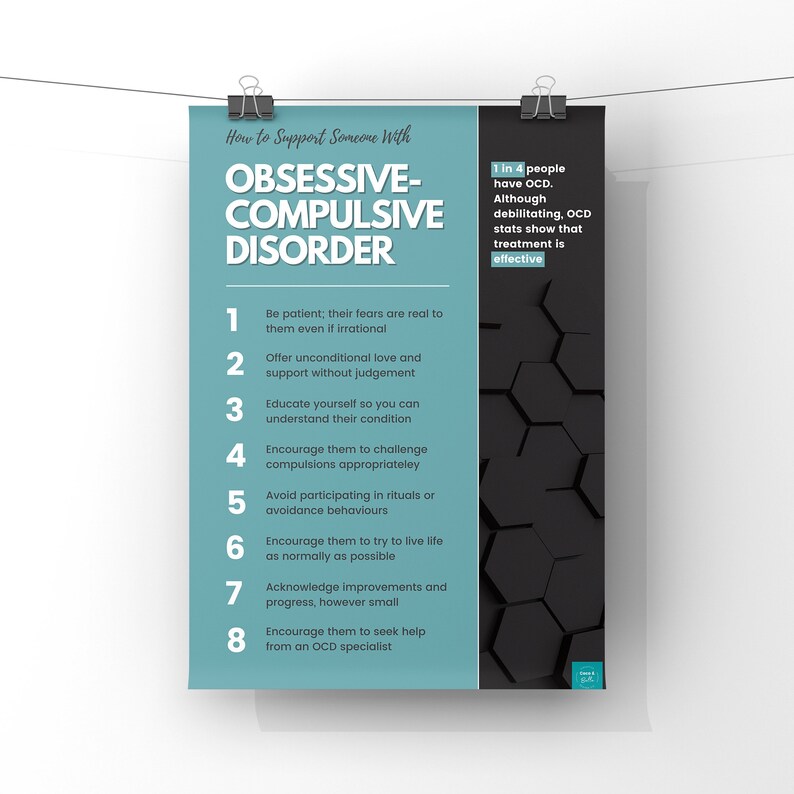 How to Support Someone With OCD Poster Mental Health - Etsy