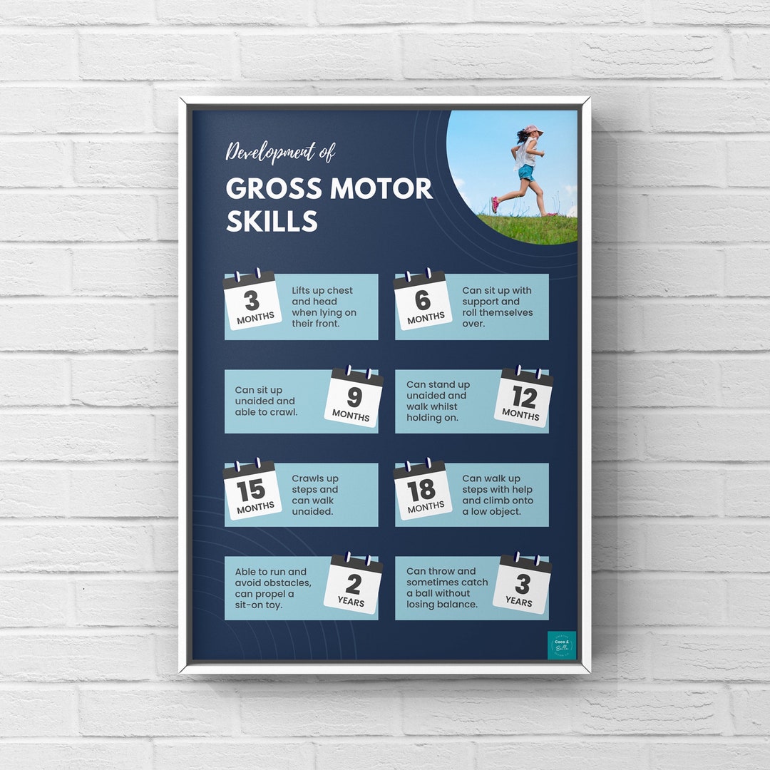 Development of Gross Motor Skills Poster | Education | Child ...
