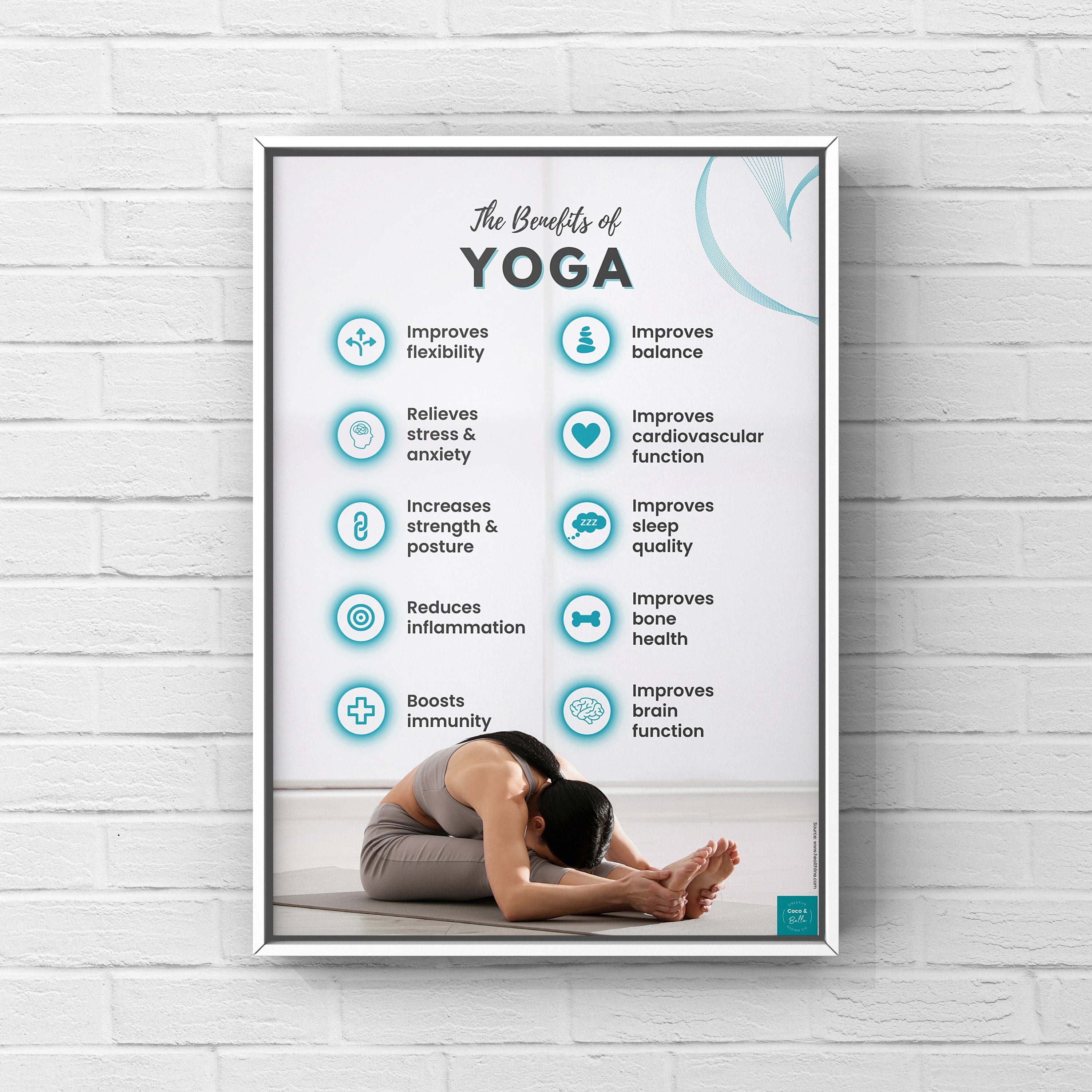 Benefits of Yoga Poster | Health and Wellbeing | Fitness | Meditation ...