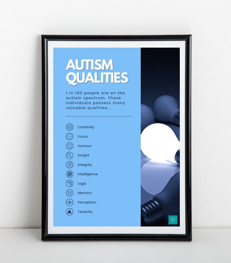 Autism Qualities Poster ASD Awareness SEND Inclusion | Etsy