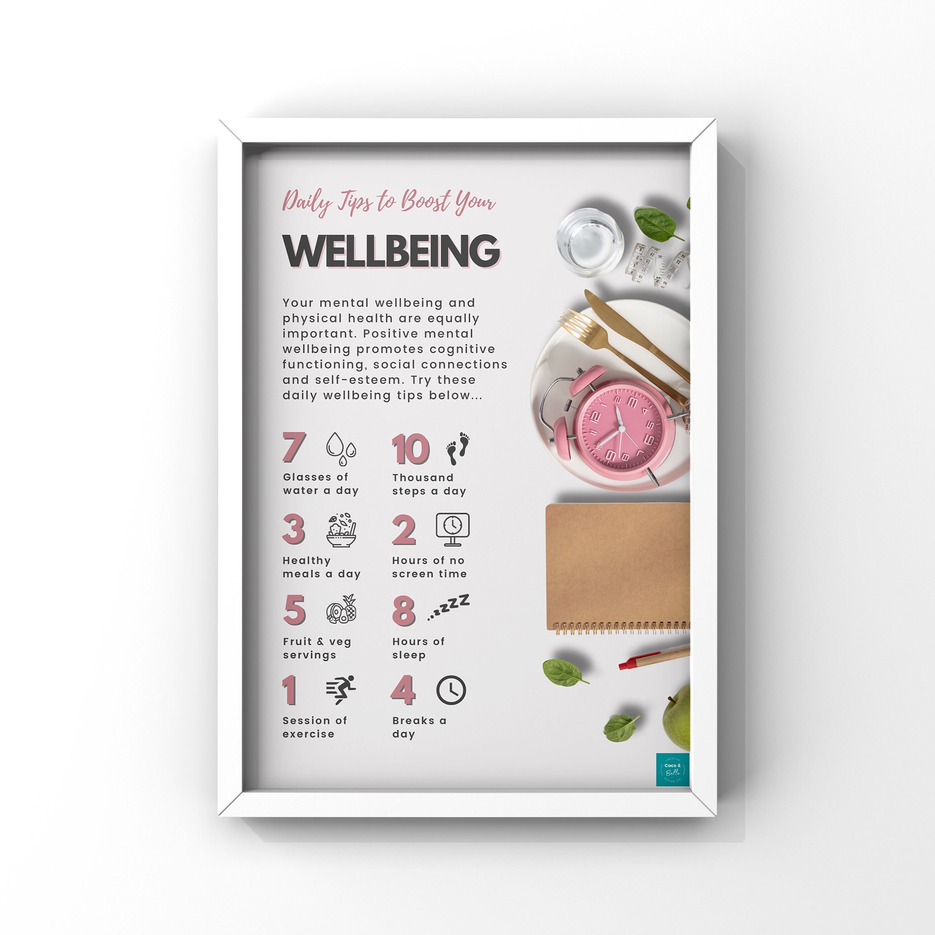 Wellbeing Tips Poster Psychology Self Care Mental Health Strategies ...
