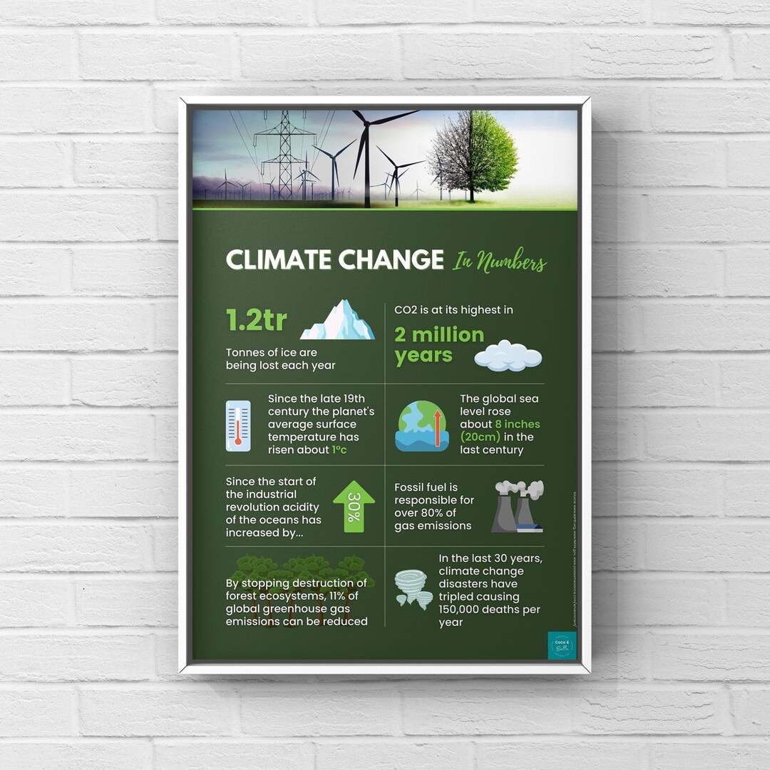 Climate Change Infographic Poster | Sustainability | Environmental ...