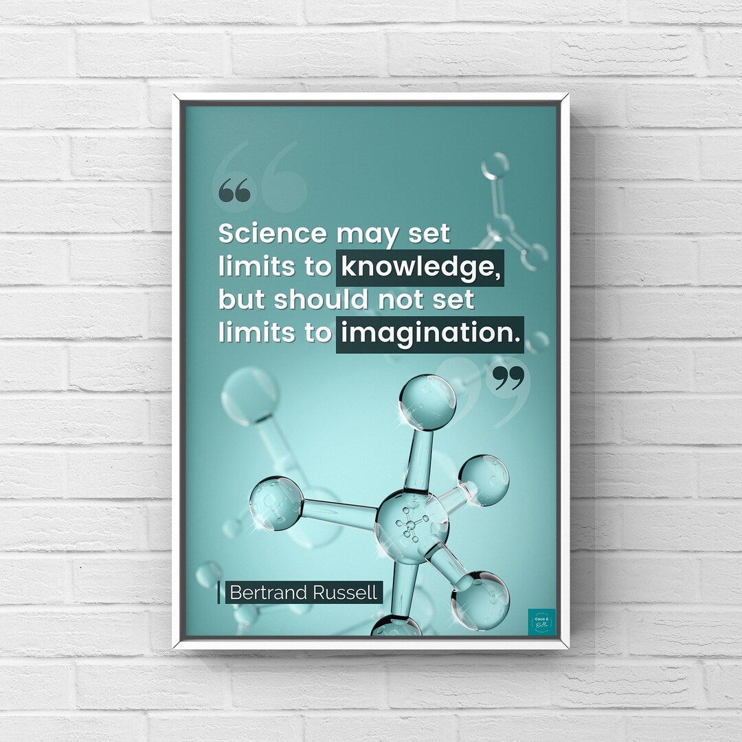 Science Quote Poster | Bertrand Russell | Science Poster | Physics ...