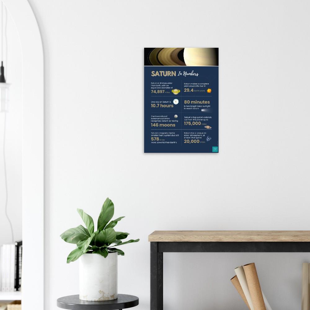Saturn Infographic Poster | Science Poster | Physics Poster | Wall ...