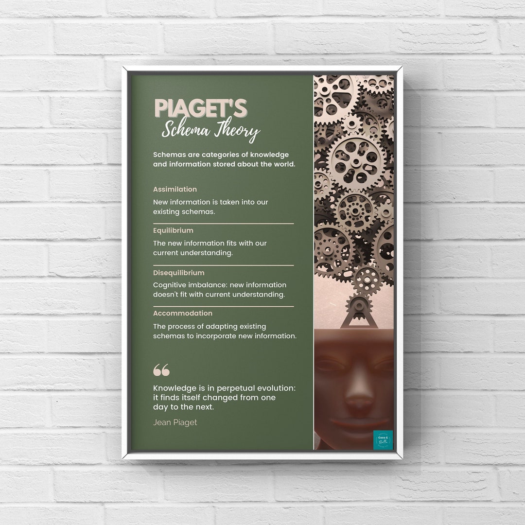 Piaget's Schema Theory Poster Developmental Psychology - Etsy