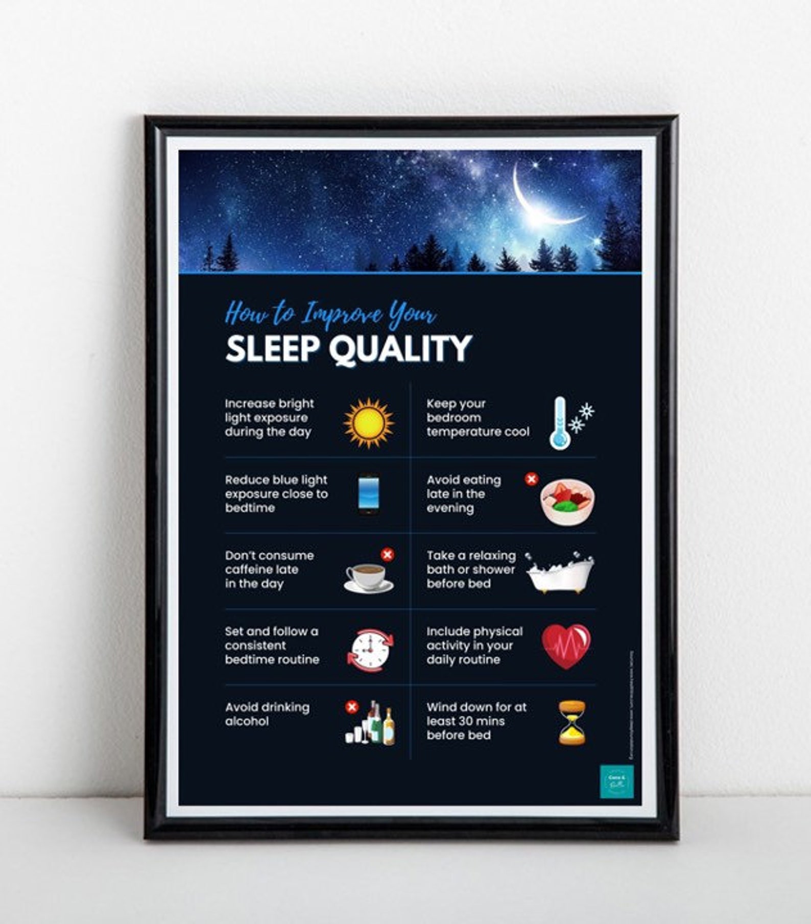 How to Improve Your Sleep Quality Poster Health and - Etsy UK