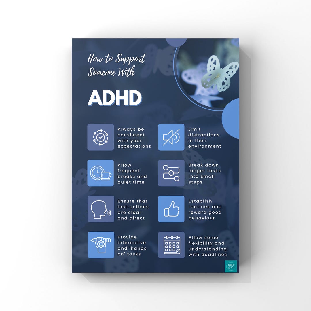How to Support Someone With ADHD Poster | SEND Inclusion Diversity ...
