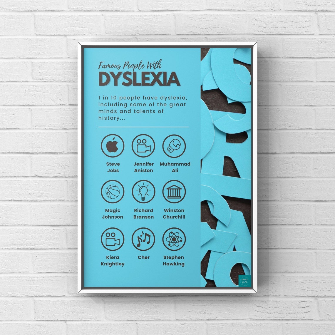 Famous People With Dyslexia Poster SEND Inclusion Diversity - Etsy ...