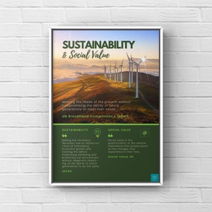 Sustainability and Social Value Poster Climate Change - Etsy