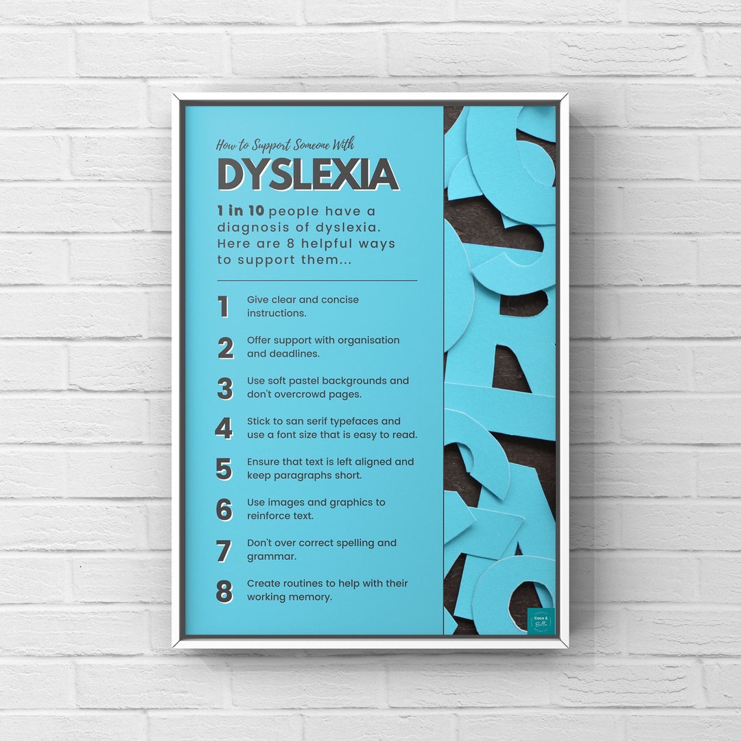 How to Support Someone With Dyslexia Poster | SEND Inclusion Diversity ...