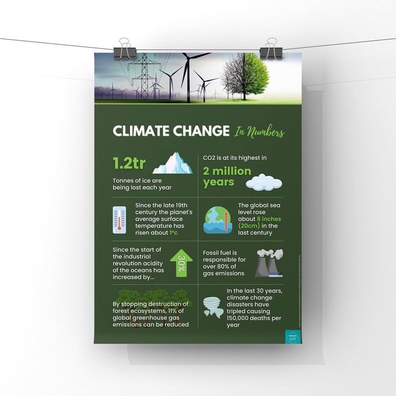 Climate Change Infographic Poster | Sustainability | Environmental ...