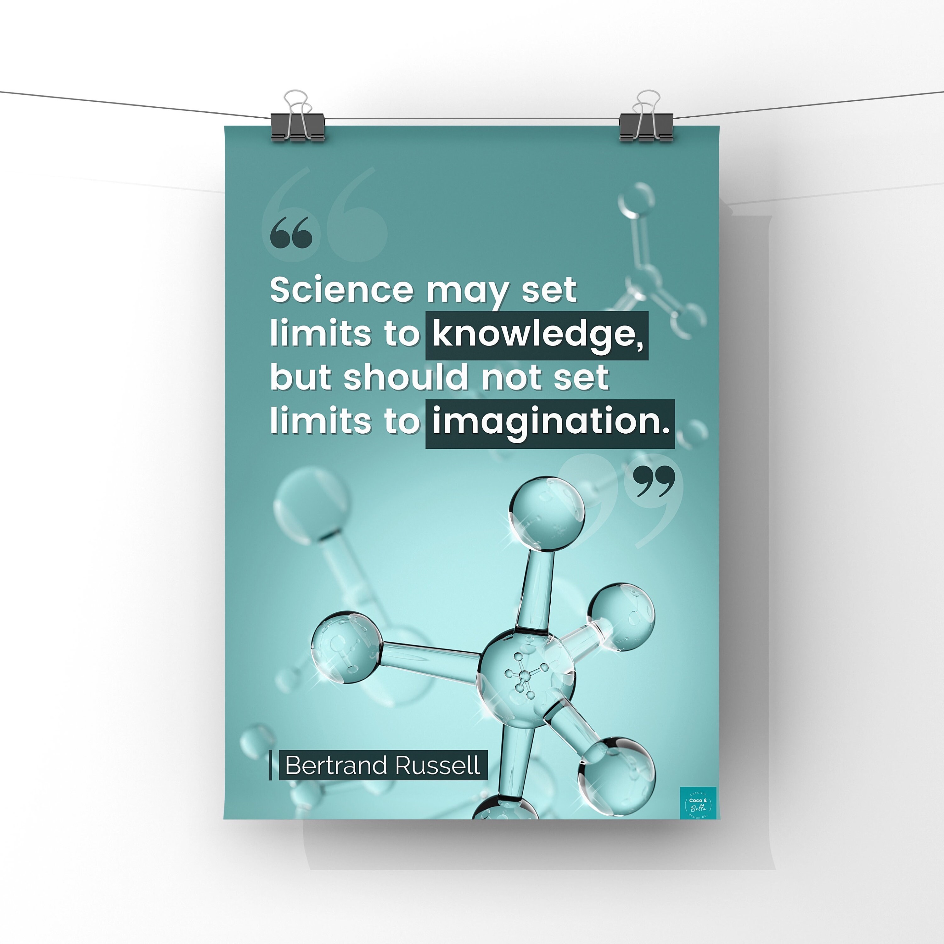 Science Quote Poster | Bertrand Russell | Science Poster | Physics ...