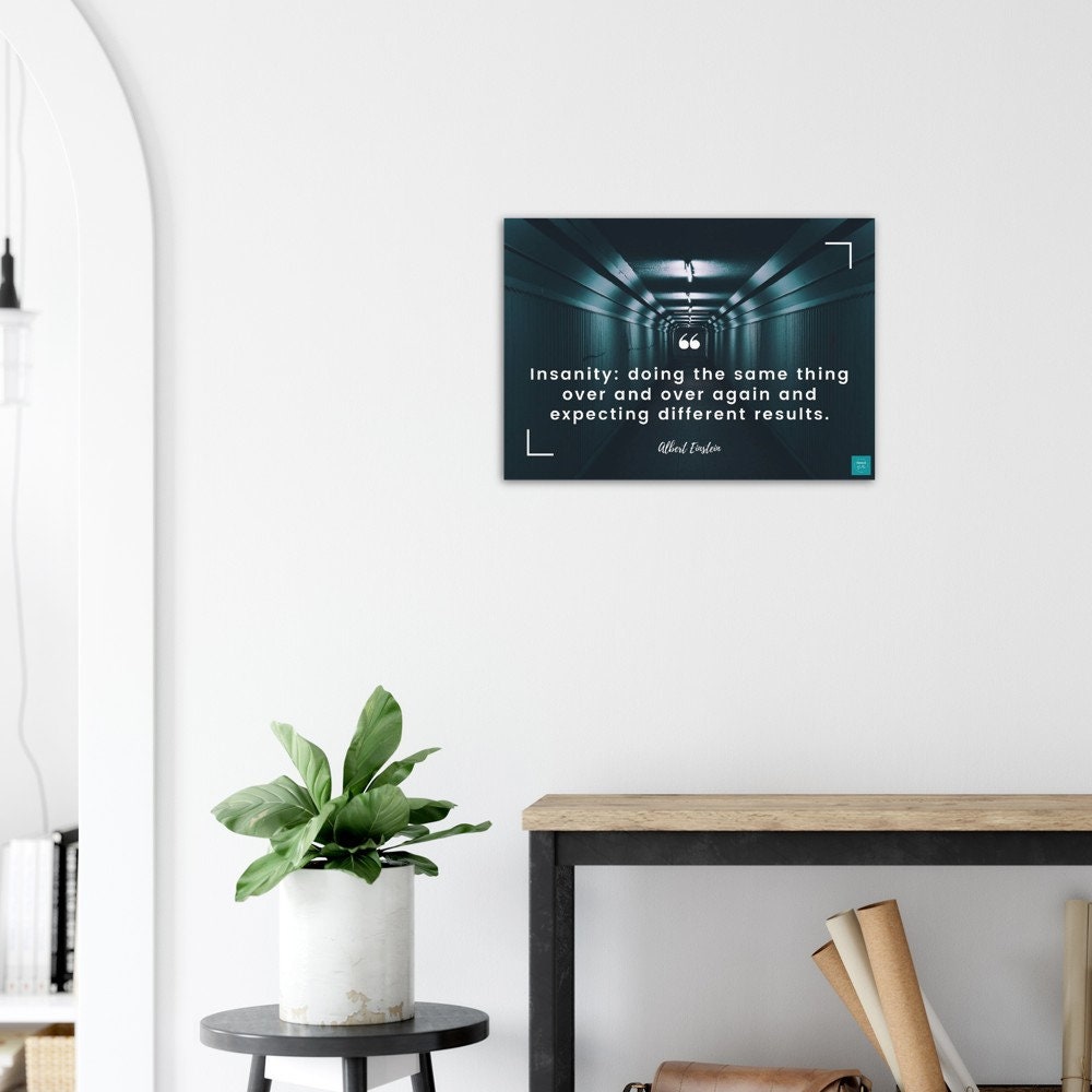 Insanity Quote Poster | Inspirational Quote | Wall Decor | Mental ...