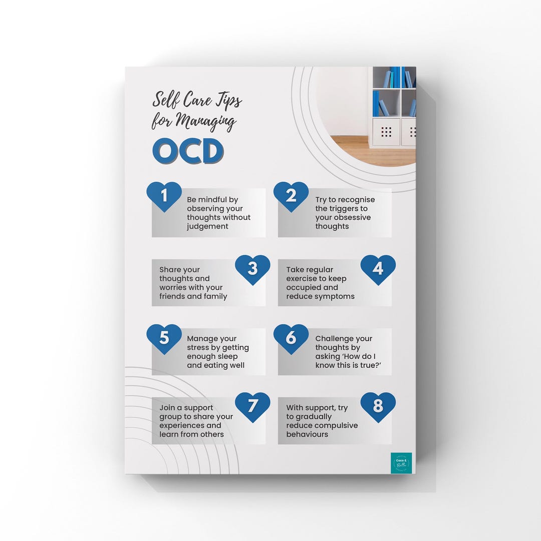 Self Care Tips for Managing OCD Poster | Mental Health Strategies ...