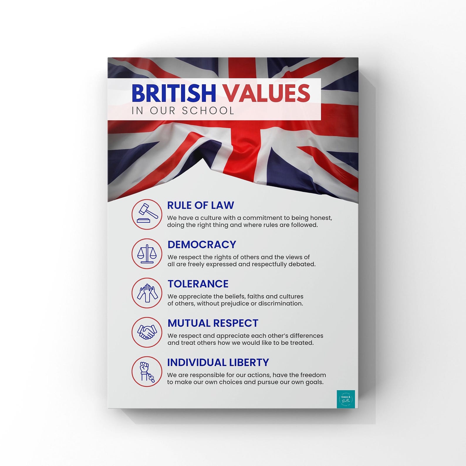 British Values in Our School Poster | Education Poster | Classroom Wall ...