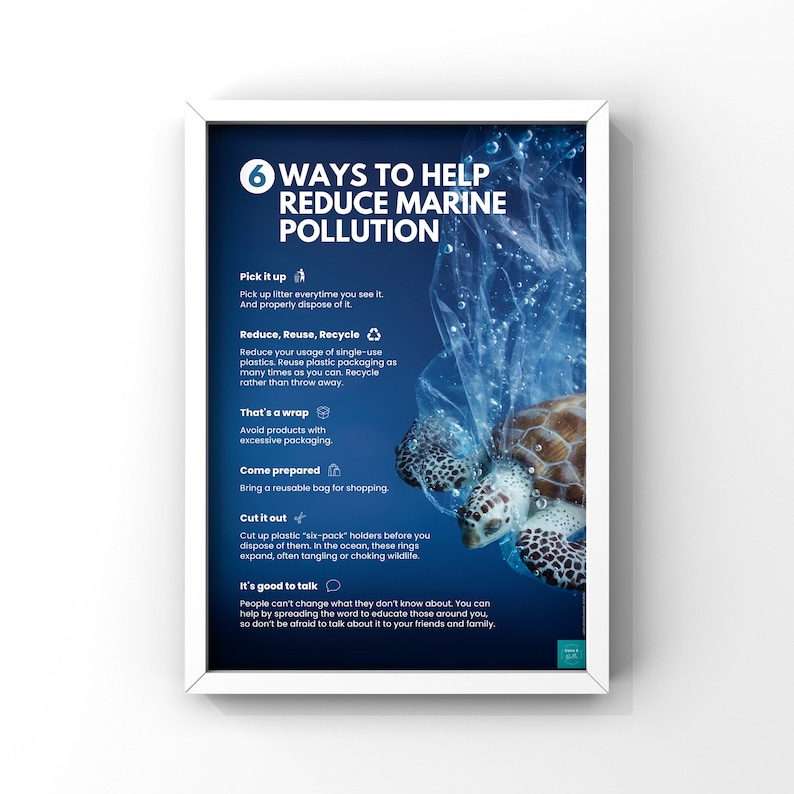How to Reduce Marine Pollution Poster | Ocean Sustainability ...