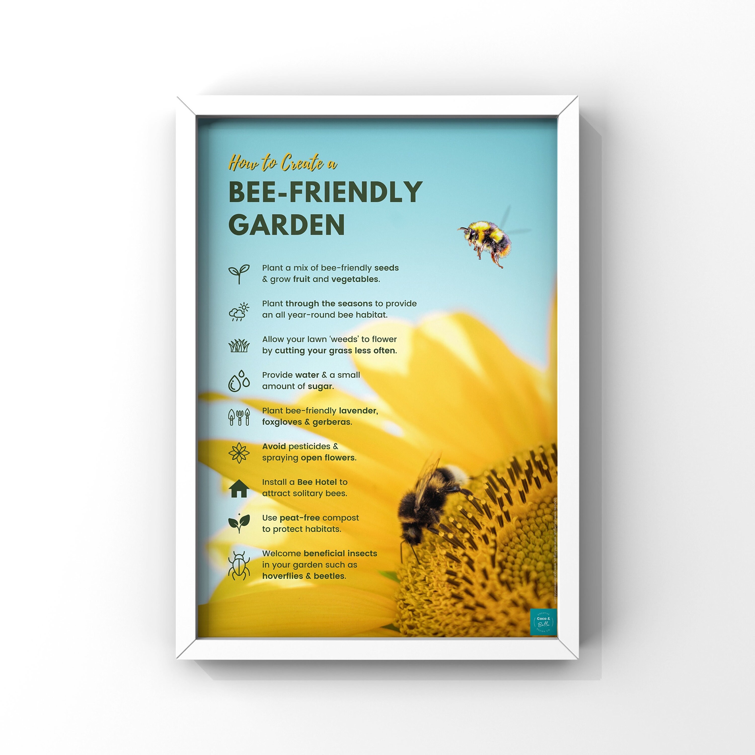 How to Create a Bee-friendly Garden Poster | Sustainability ...