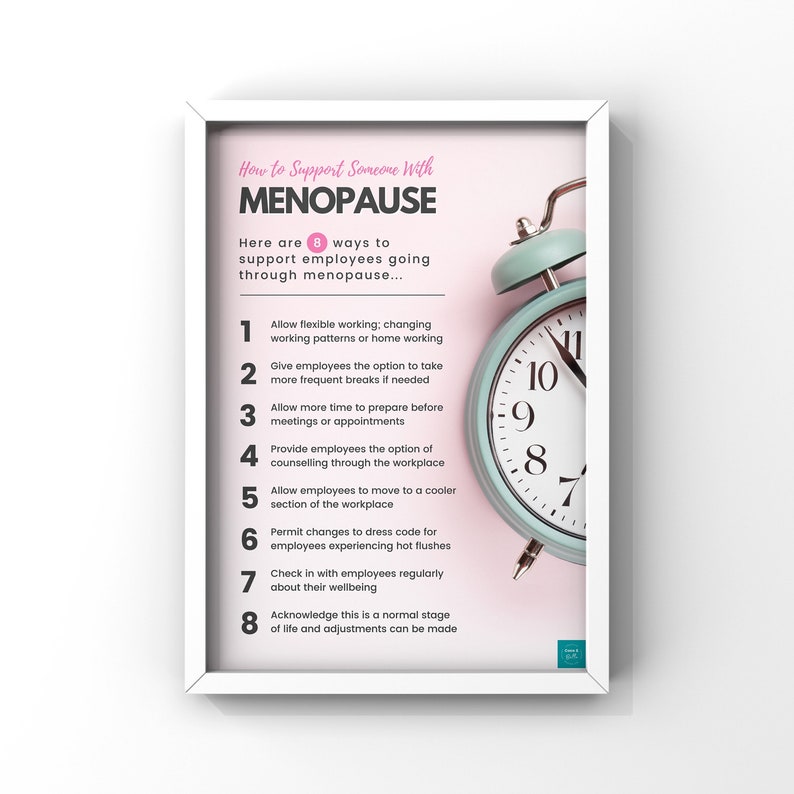 Menopause Support Poster | Health and Wellbeing | Women's Health ...