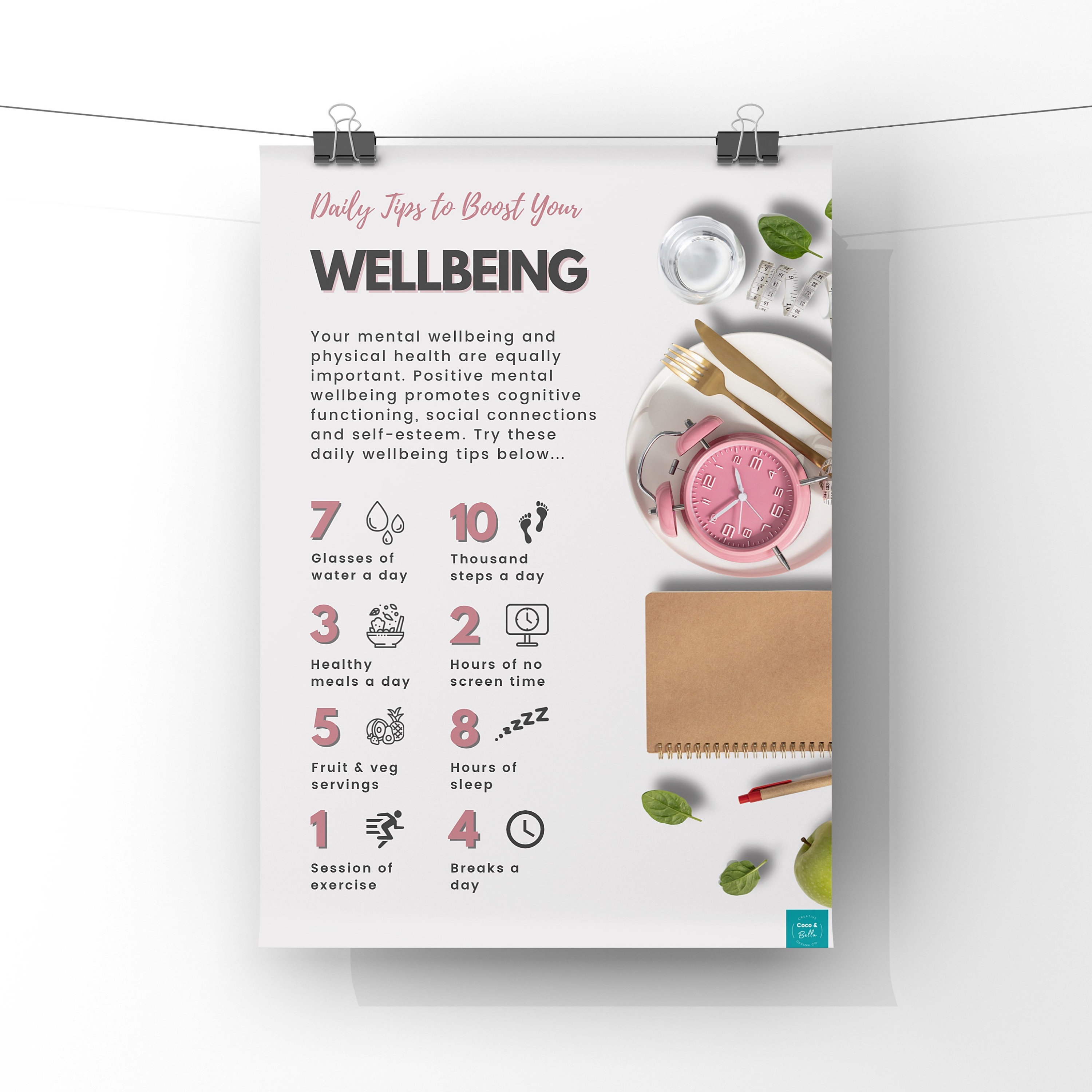 Wellbeing Tips Poster | Psychology | Self Care | Mental Health ...