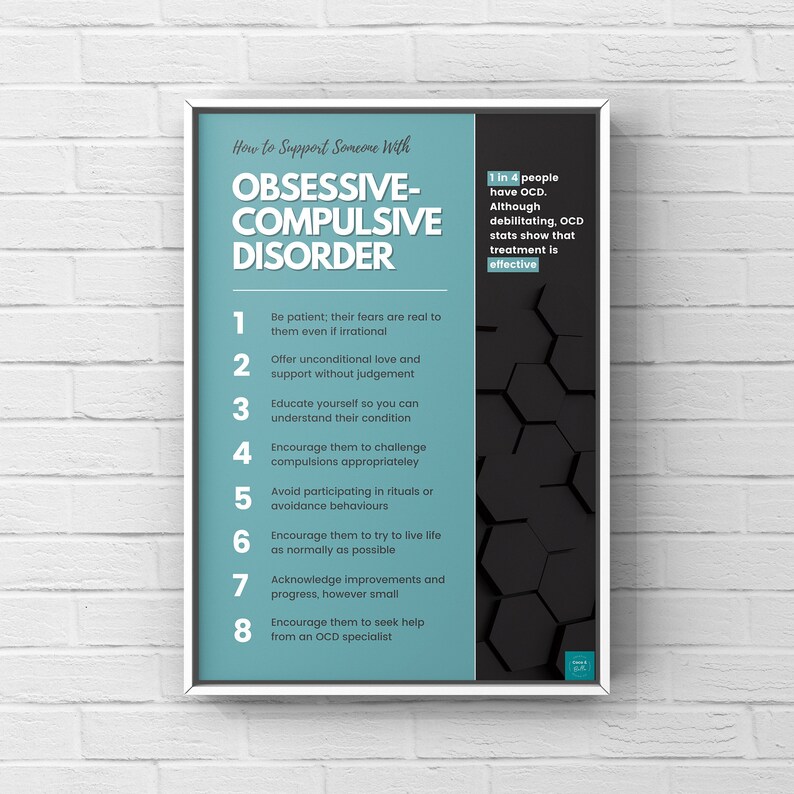 How to Support Someone With OCD Poster Mental Health - Etsy