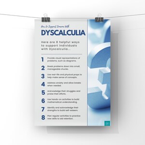 How to Support Someone With Dyscalculia Poster | SEND Inclusion ...