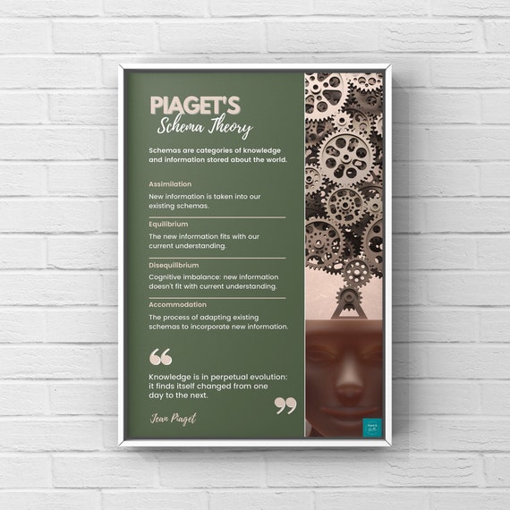 Piaget's Schema Theory Poster Developmental Psychology | Etsy